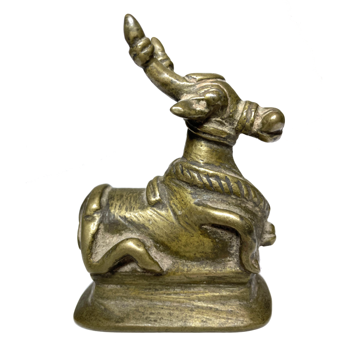 Antique Solid Cast Folk Art Bronze Nandi, South India, (9510 ...
